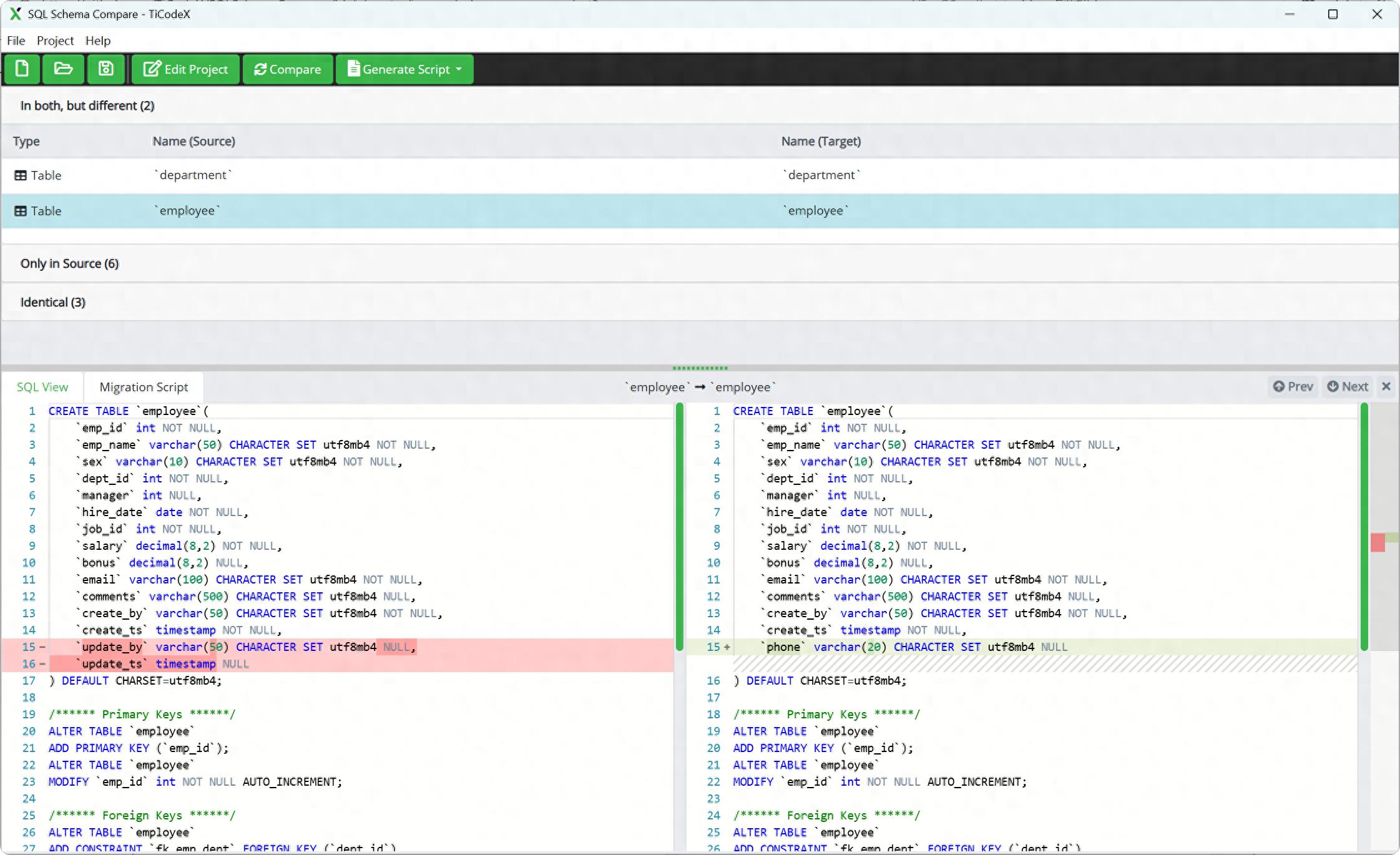 SQL Schema Compare：一款免费开源的数据库结构比较和同步工具 - intoep专注于科技资讯和IT技术分享